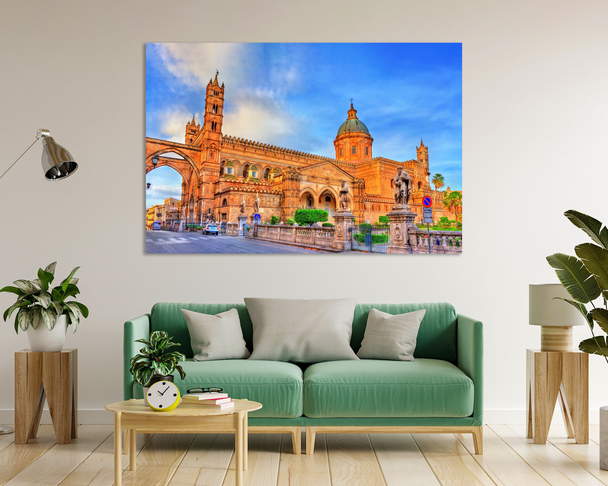 Palermo Cathedral in Sicily Art for Wall, Sicily City Print Canvas ...