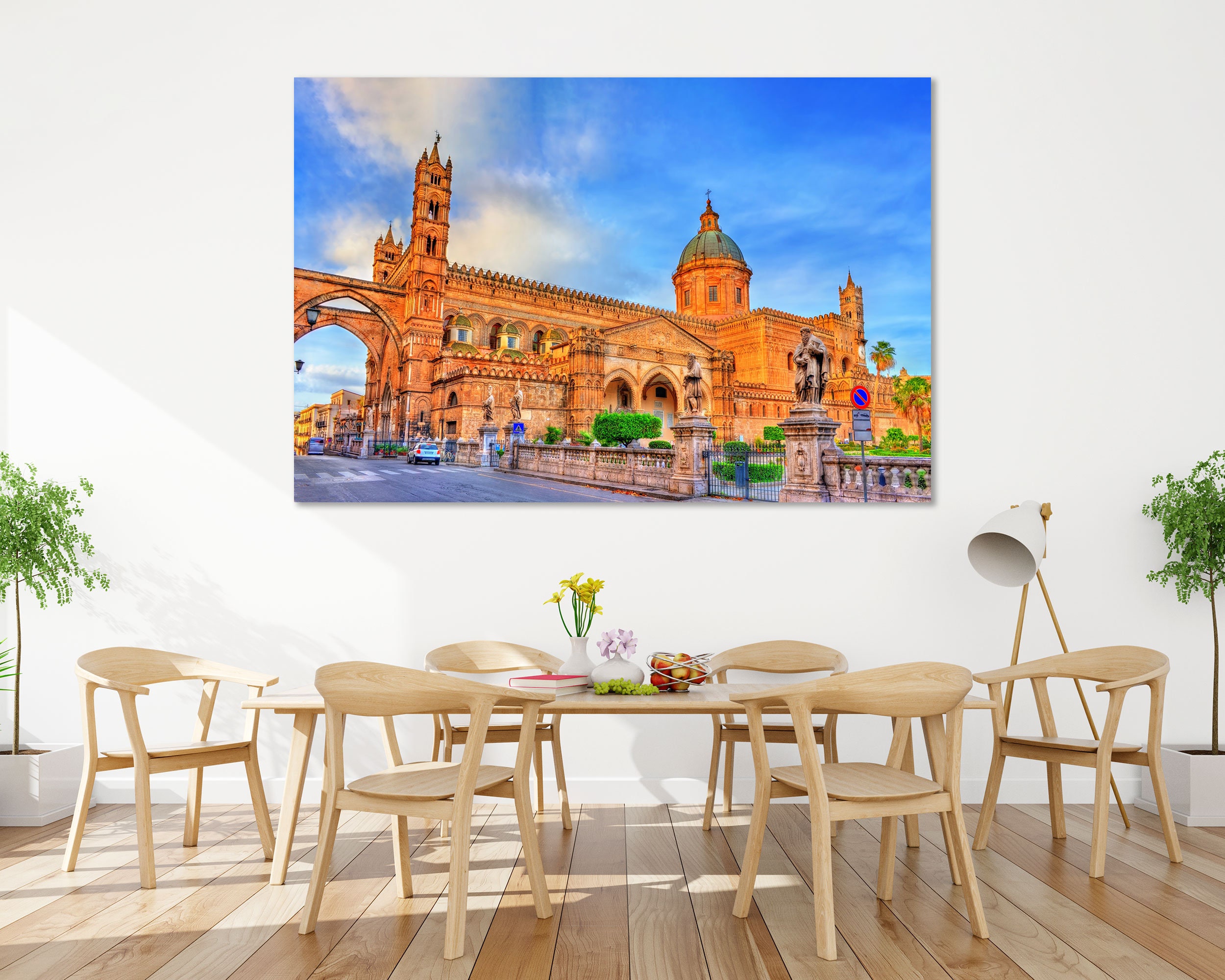 Palermo Cathedral in Sicily Art for Wall, Sicily City Print Canvas ...
