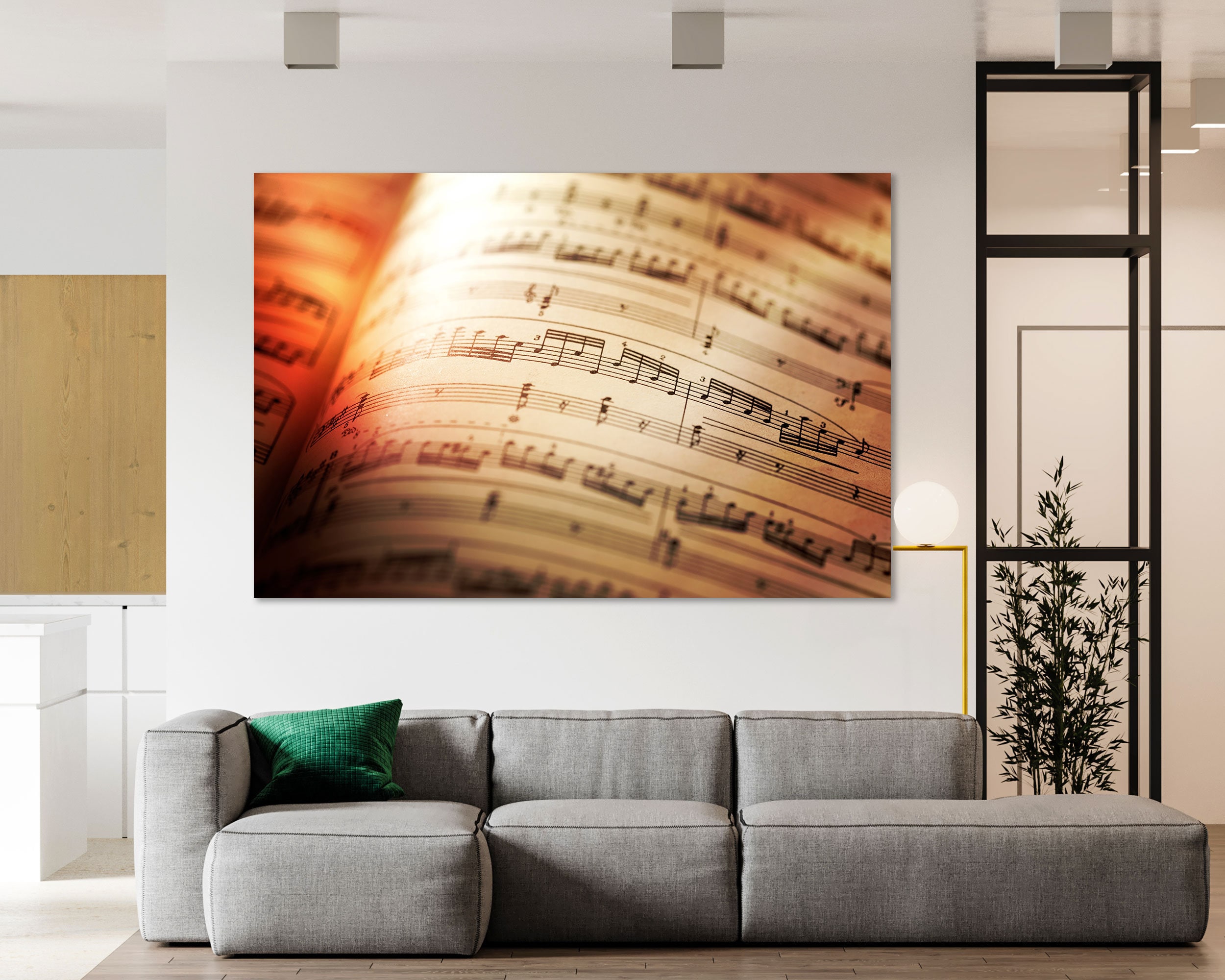 Music Notes at Sunlight Art for Wall, Vintage Music Decor Home, Music ...