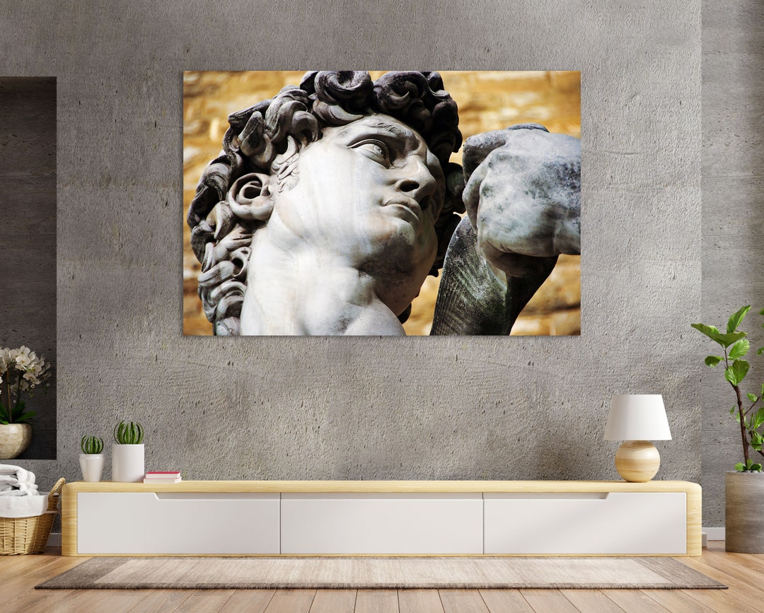 Statue of David Art for Wall, Ancient Statue Painting on Canvas, Italy ...
