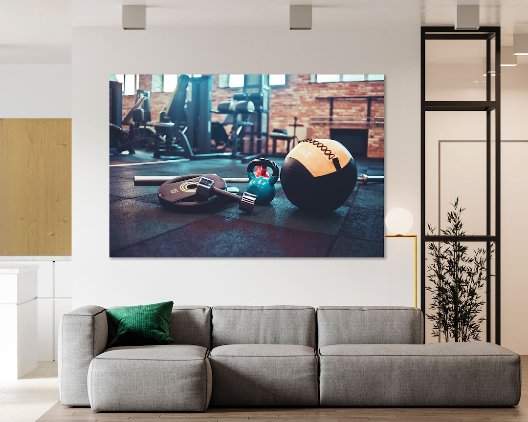 GYM Wall Decor, Sport Equipment Wall Art, Sport Wall Art, Fitness ...