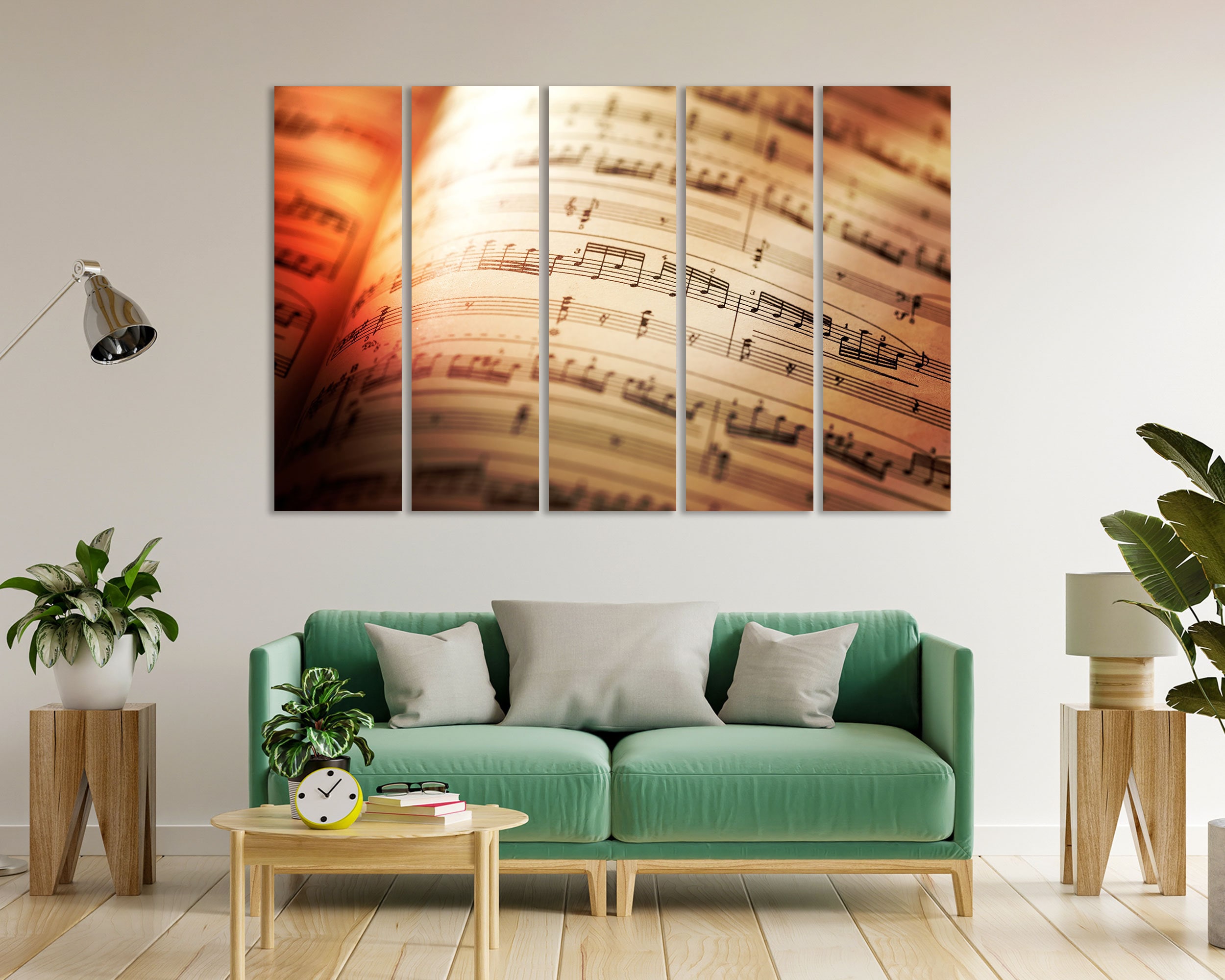 Music Notes at Sunlight Art for Wall, Vintage Music Decor Home, Music ...
