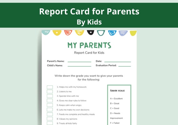 Kids Report Card Template