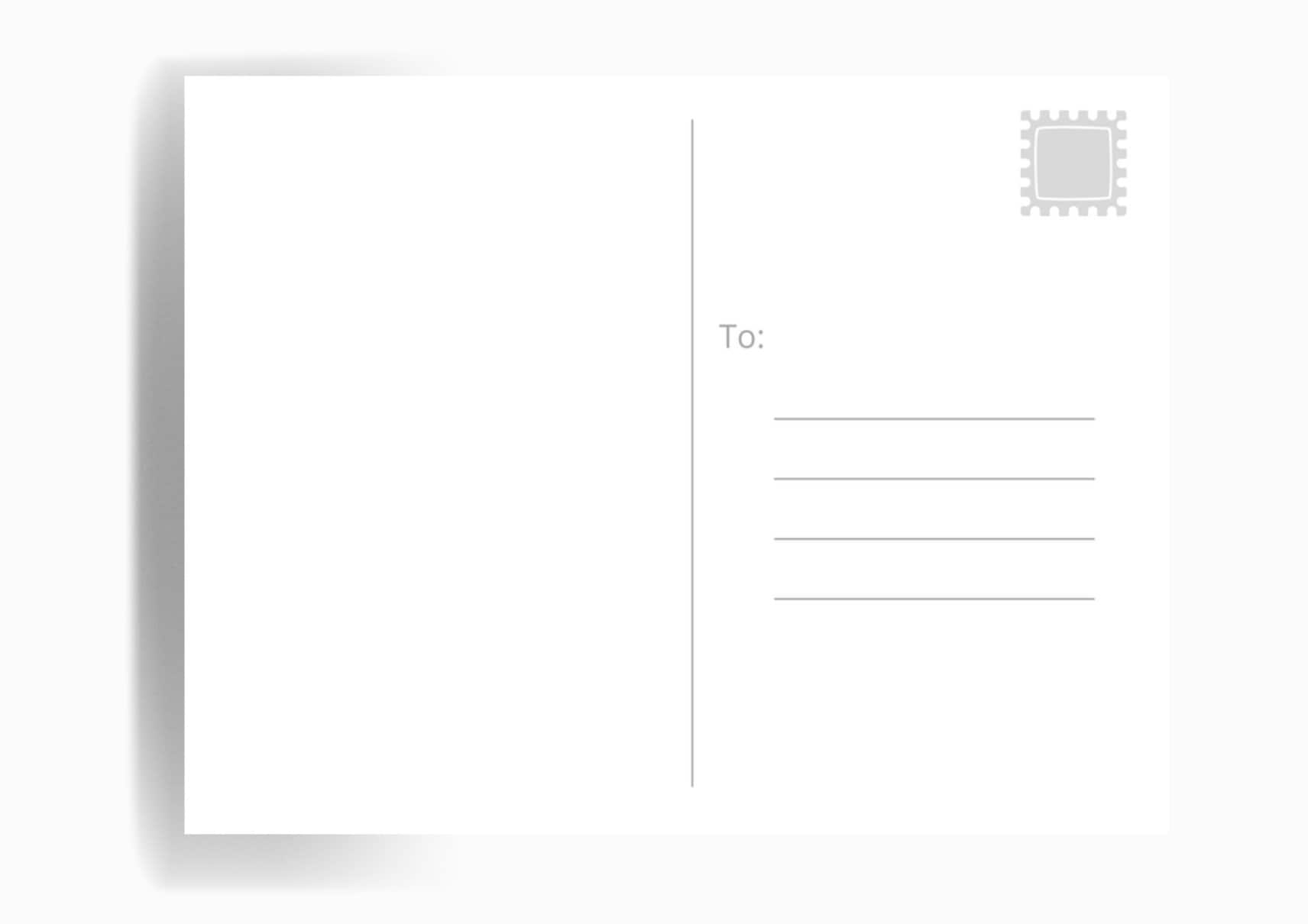 Blank Postcard Template Digital Printable Download - Etsy