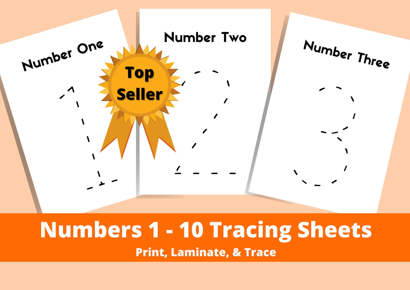 10 Number Tracing Sheets Printable Digital Download Templates - Etsy Polska