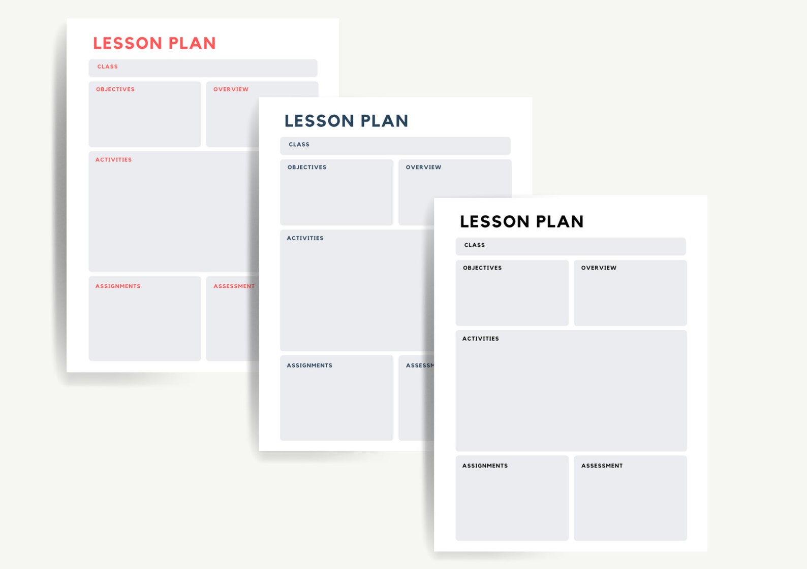 Lesson Plan PDF Printable Blank Template Digital Downloadable - Etsy