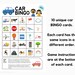 Printable Car Games 10 Car BINGO Cards Digital Downloadable Template - Etsy