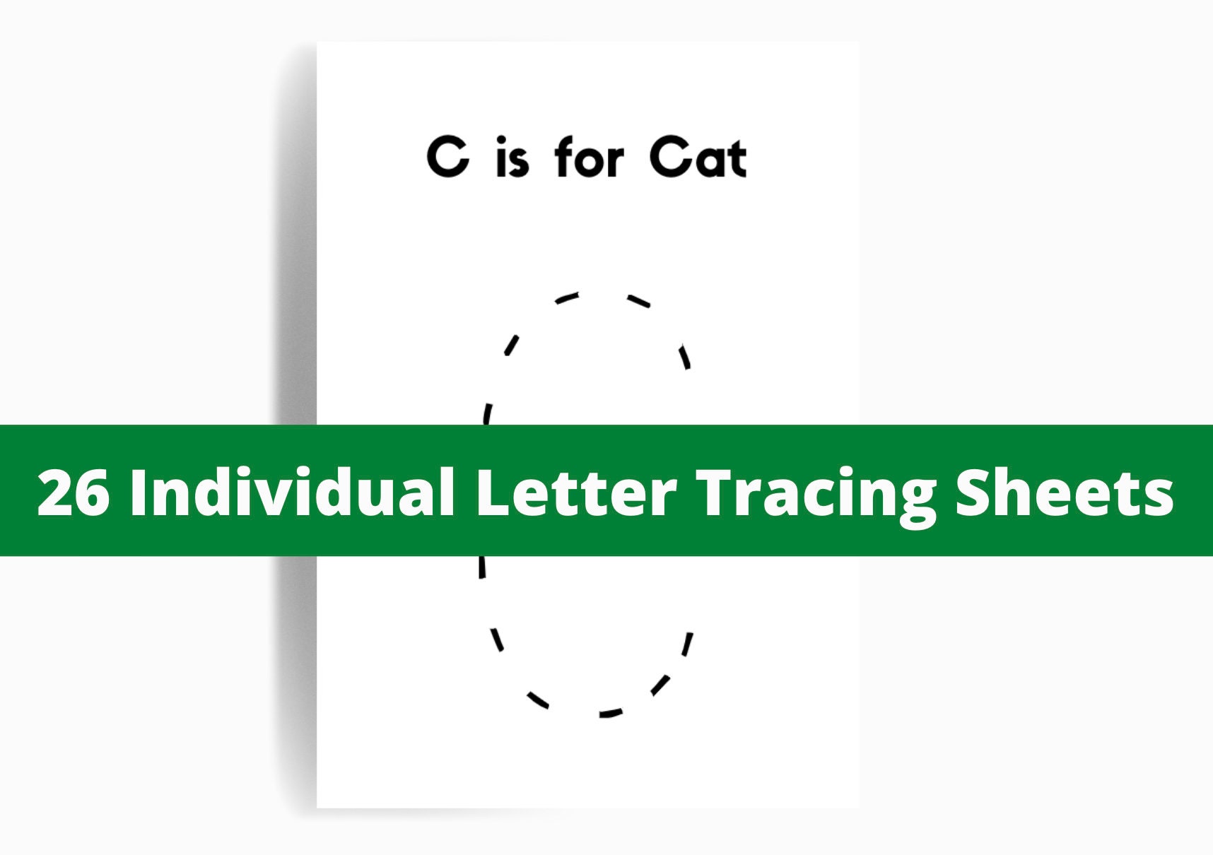 26 Individual Alphabet Letter Tracing Worksheets With Vocabulary Words ...