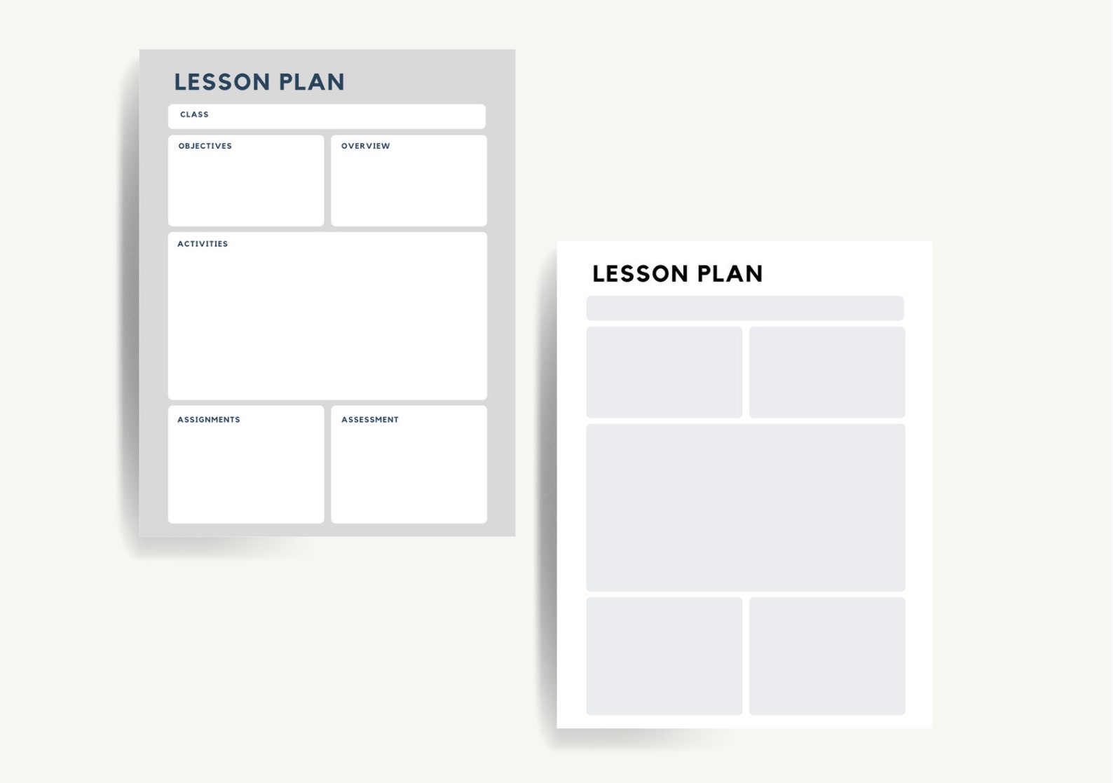 Lesson Plan PDF Printable Blank Template Digital Downloadable - Etsy