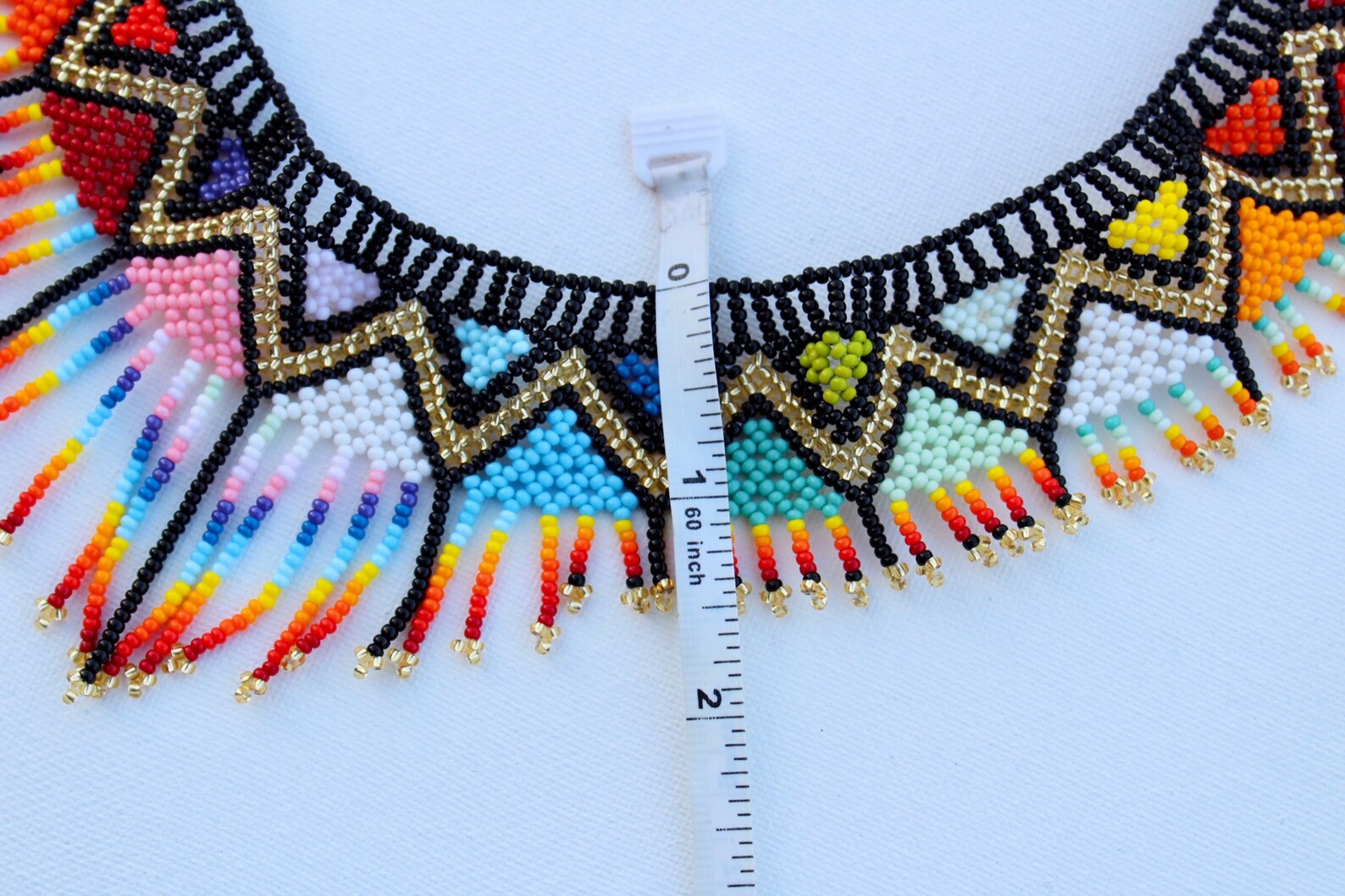 Handmade Mexican Jewelry Set Huichol Art Beaded Necklace - Etsy