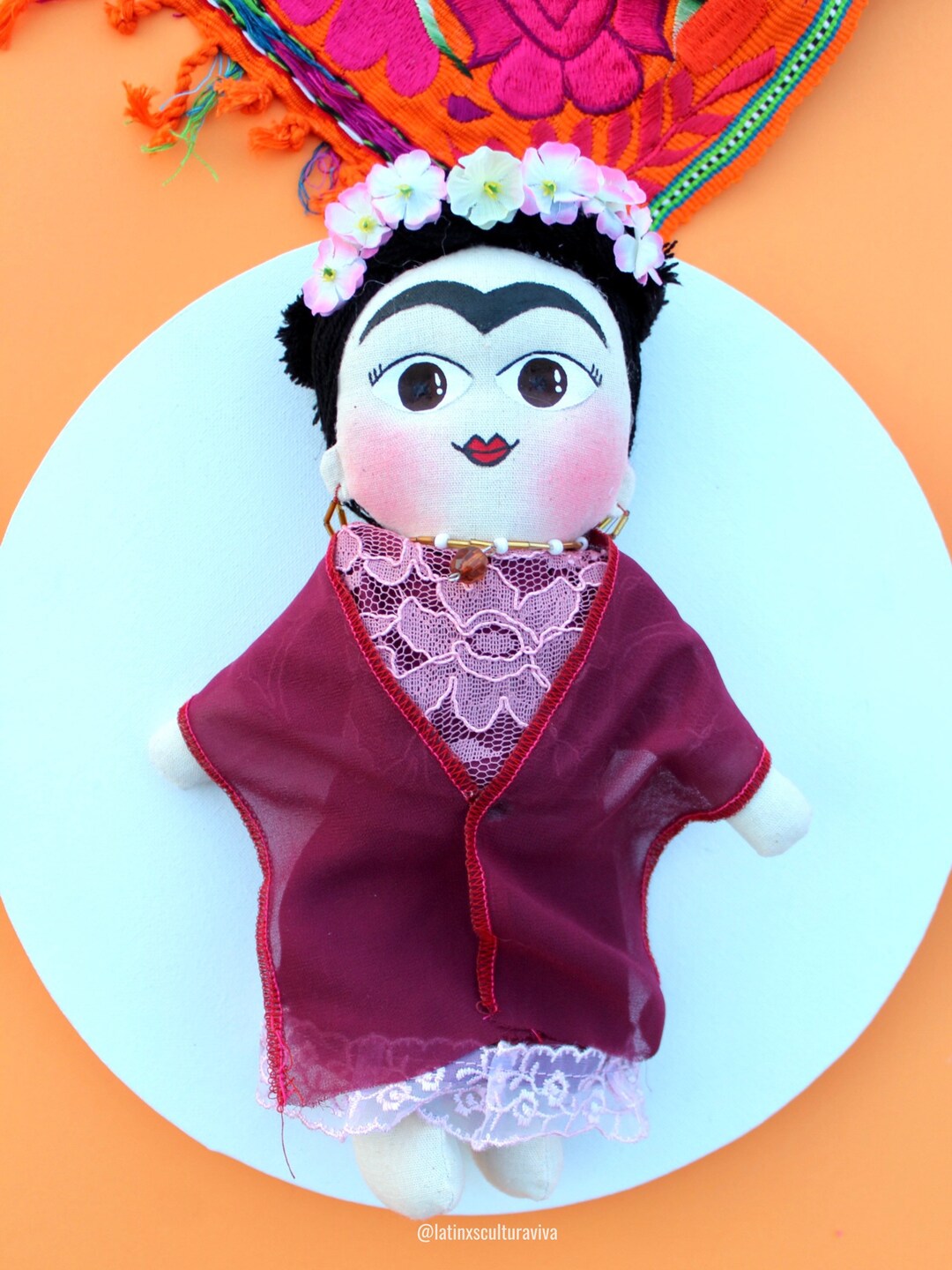 Frida Kahlo Doll, Mexican Doll, Handmade Frida Kahlo Doll, Mexican ...