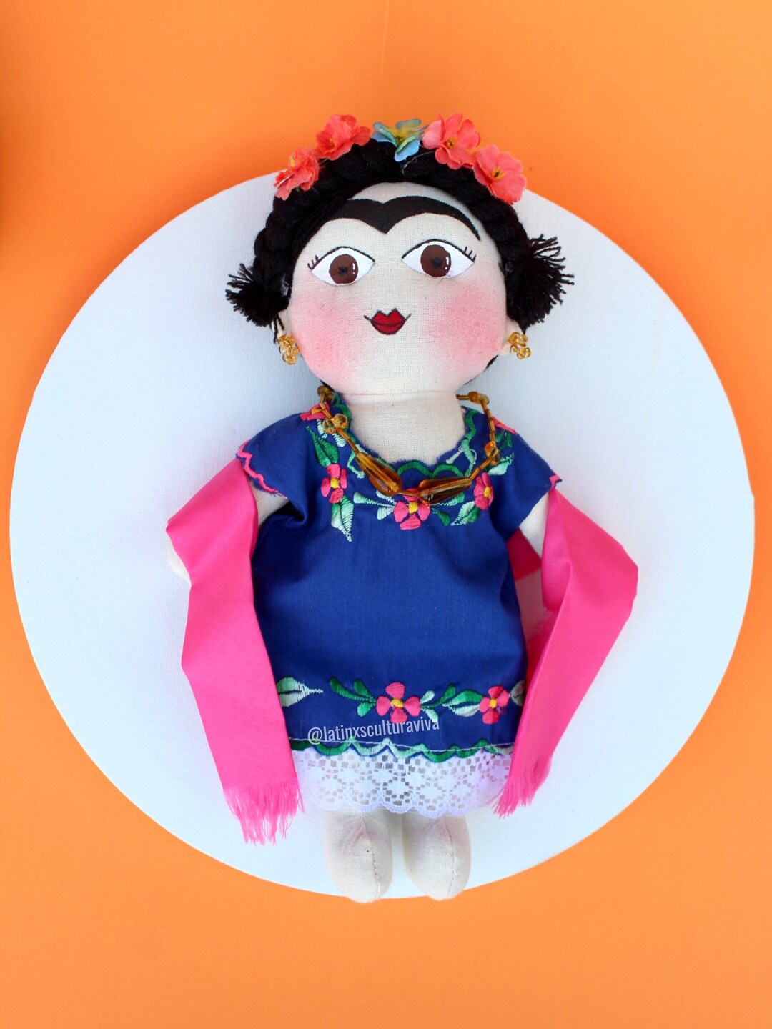 Frida Kahlo Doll, Mexican Doll, Handmade Frida Kahlo Doll, Mexican ...