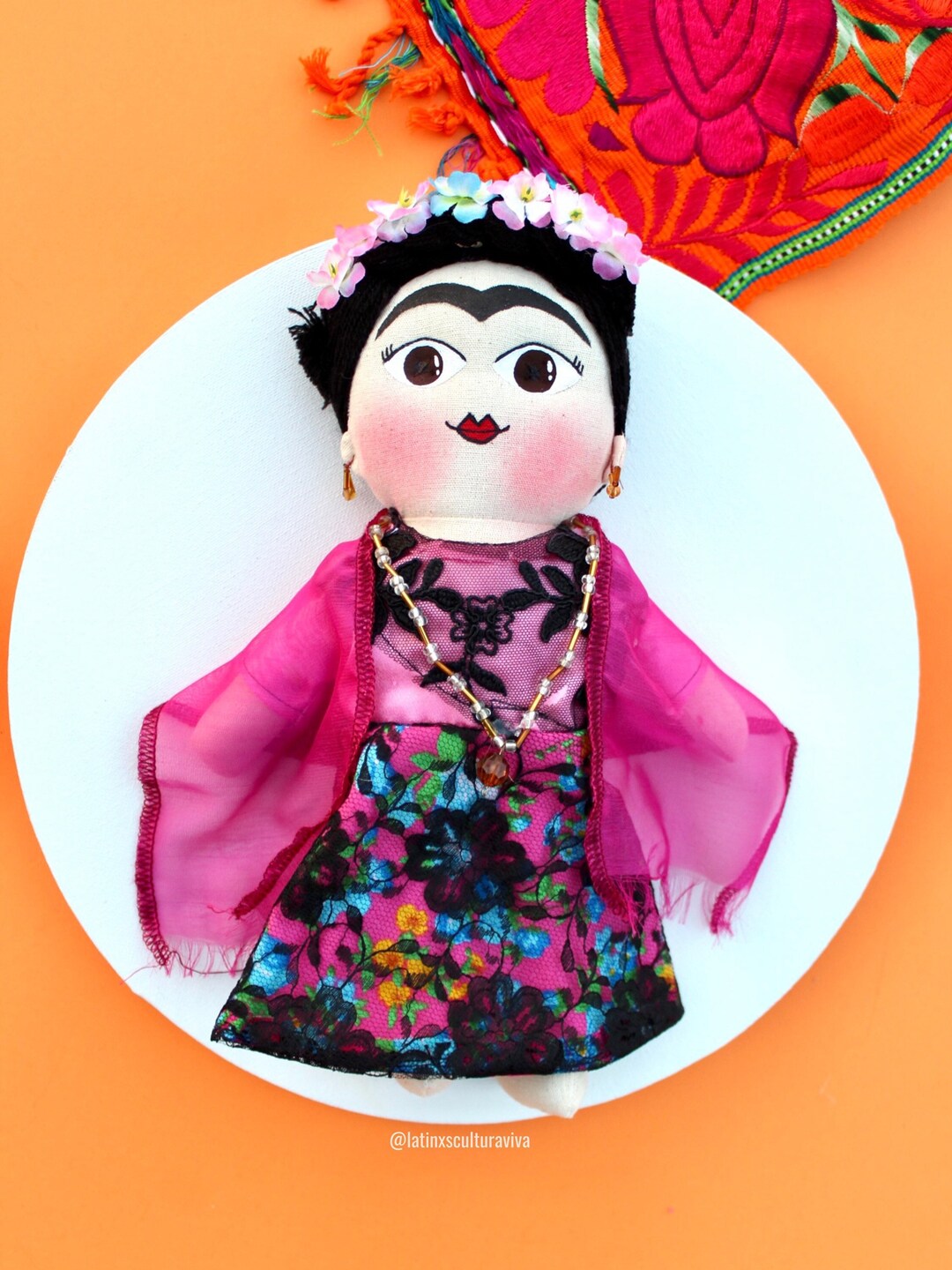 Frida Kahlo Doll, Mexican Doll, Handmade Frida Kahlo Doll, Mexican ...