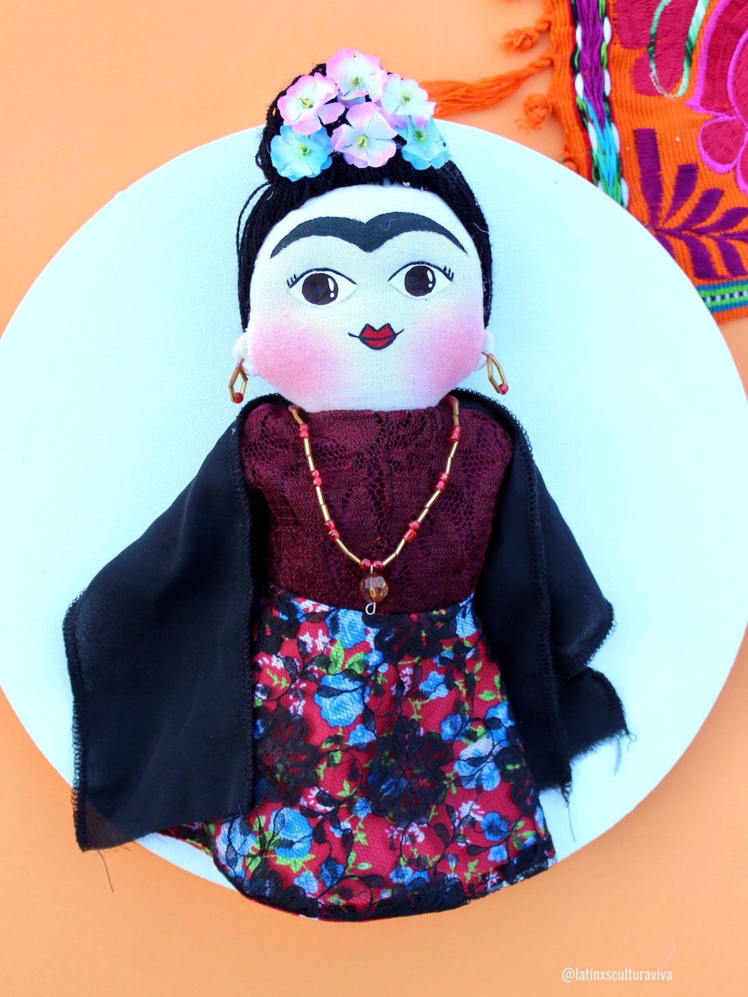 Frida Kahlo Doll, Mexican Doll, Handmade Frida Kahlo Doll, Mexican ...