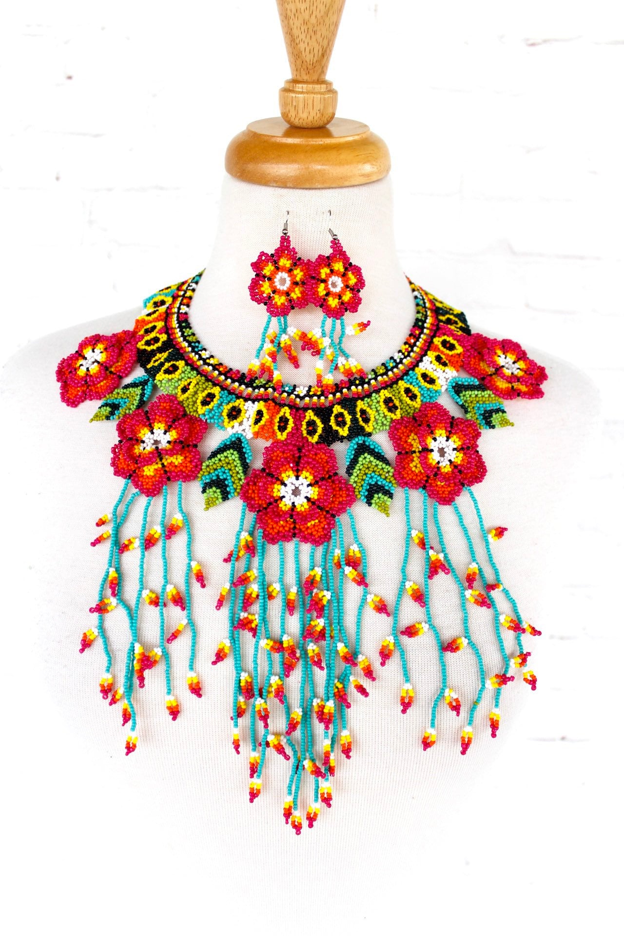 Mexican Jewelry. Beaded Mexican Necklace. Seed Beads Necklace. | Etsy