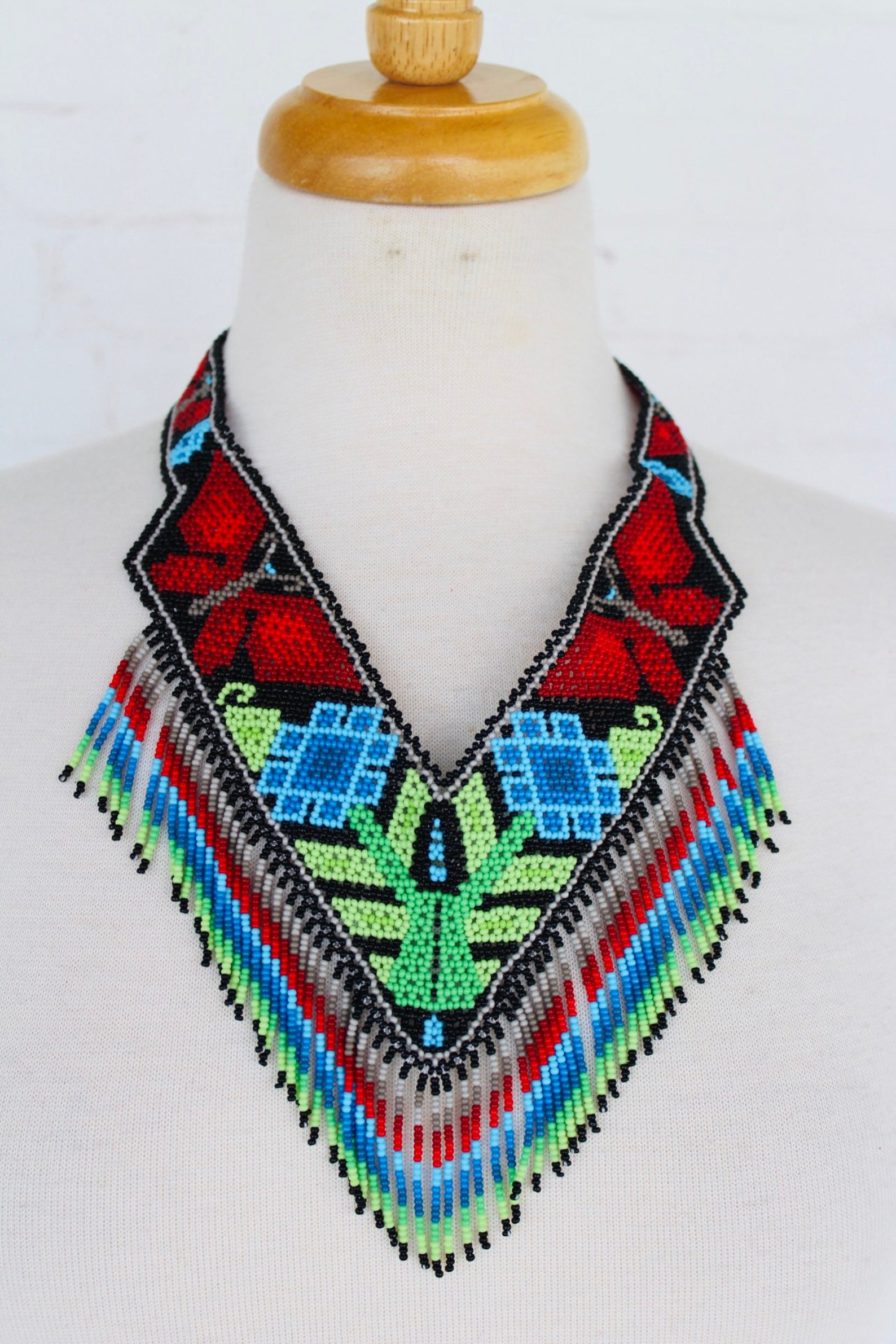 Handmade Mexican Jewelry Set Huichol Art Beaded - Etsy