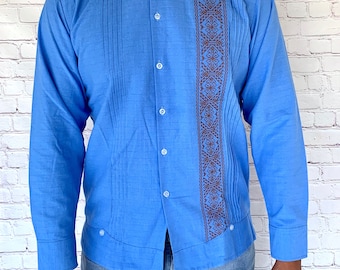 Mens Mexican Embroidered Shirt - Etsy