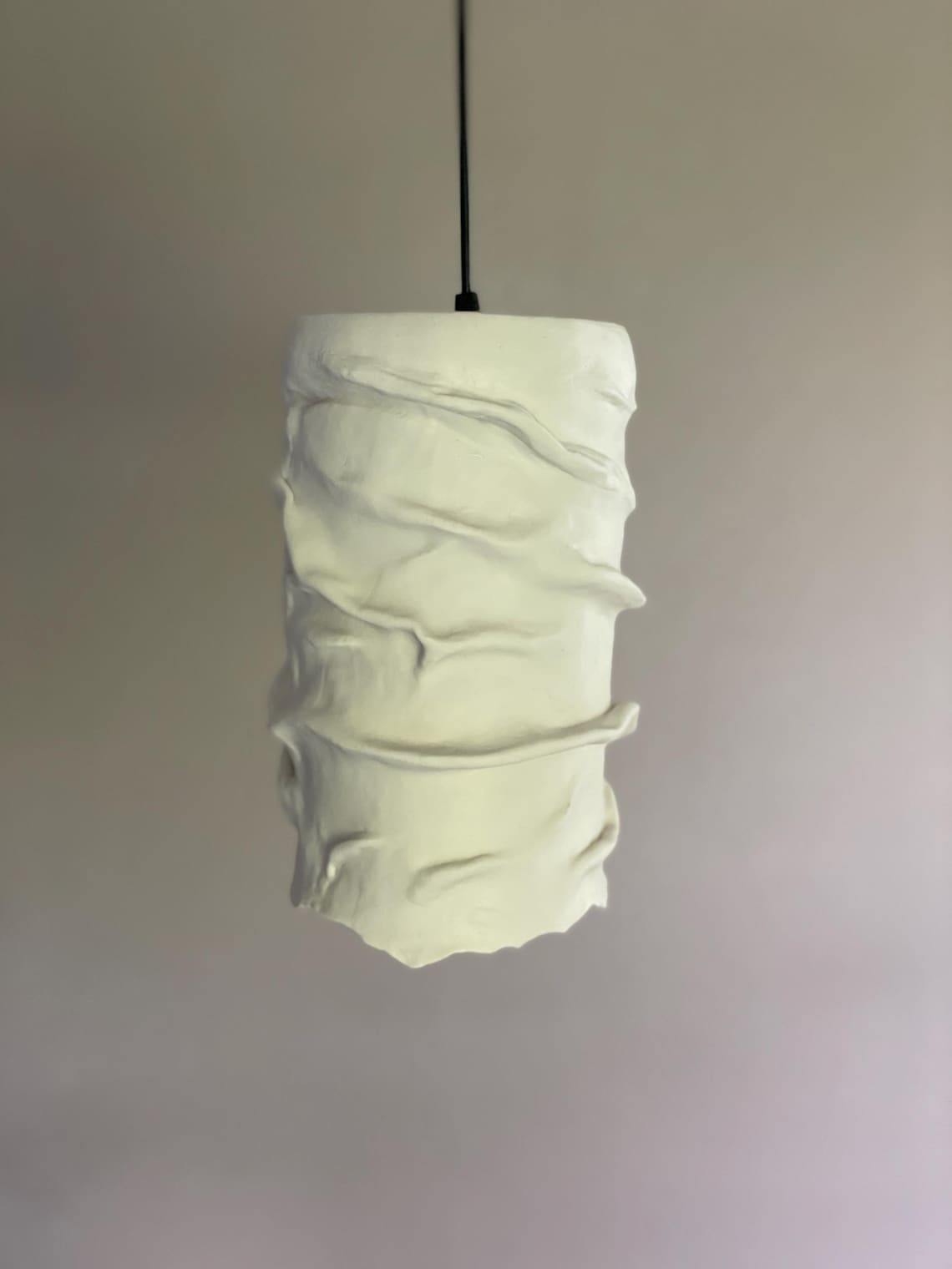 Porcelain Pendant Light 10" Tall | Modern Ceramic Hanging Lamp | Unique ...