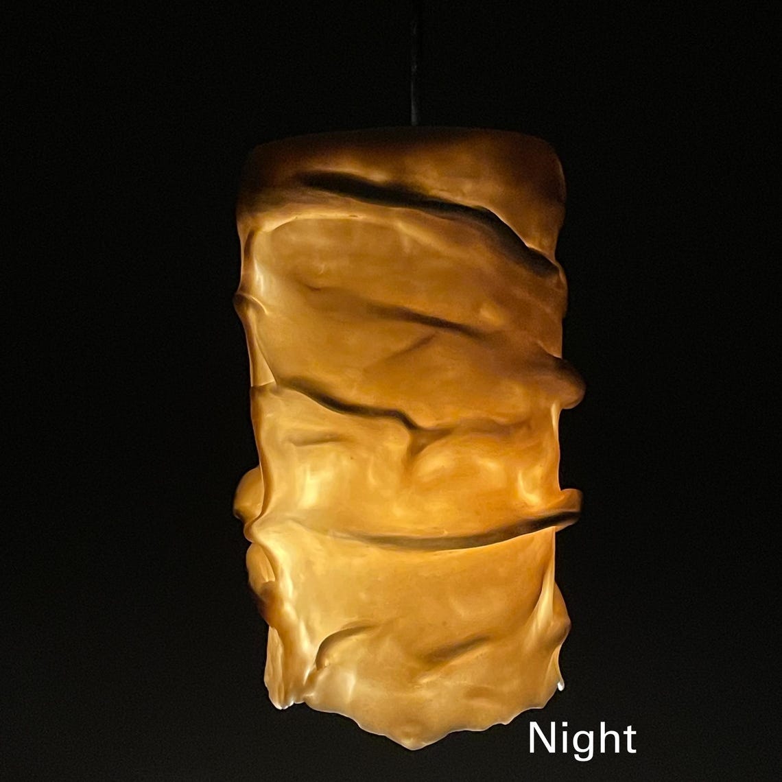 Porcelain Pendant Light 10" Tall | Modern Ceramic Hanging Lamp | Unique ...
