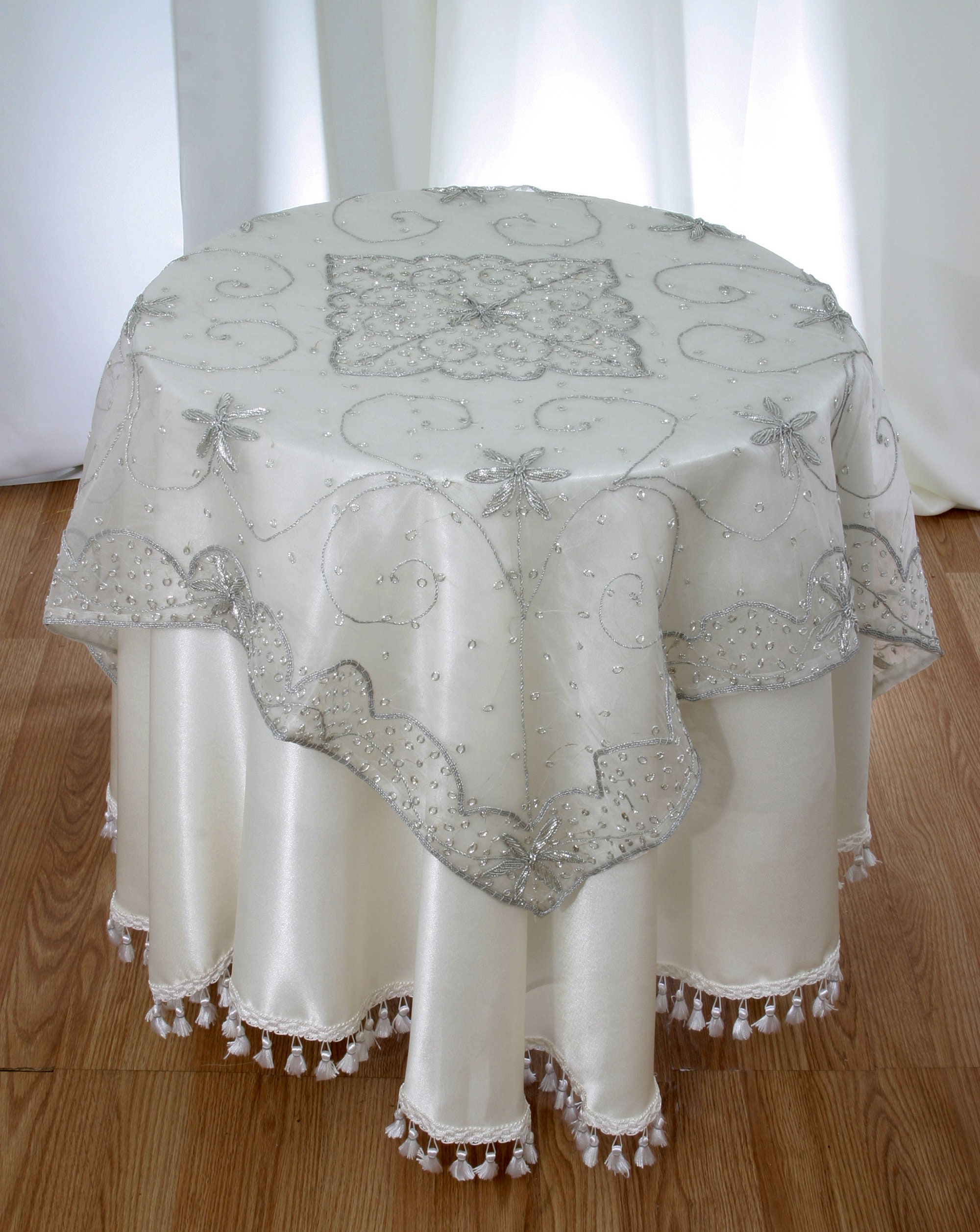 Table Topper Indian Hand Made Beaded Table Cloth 60"x60" - Etsy