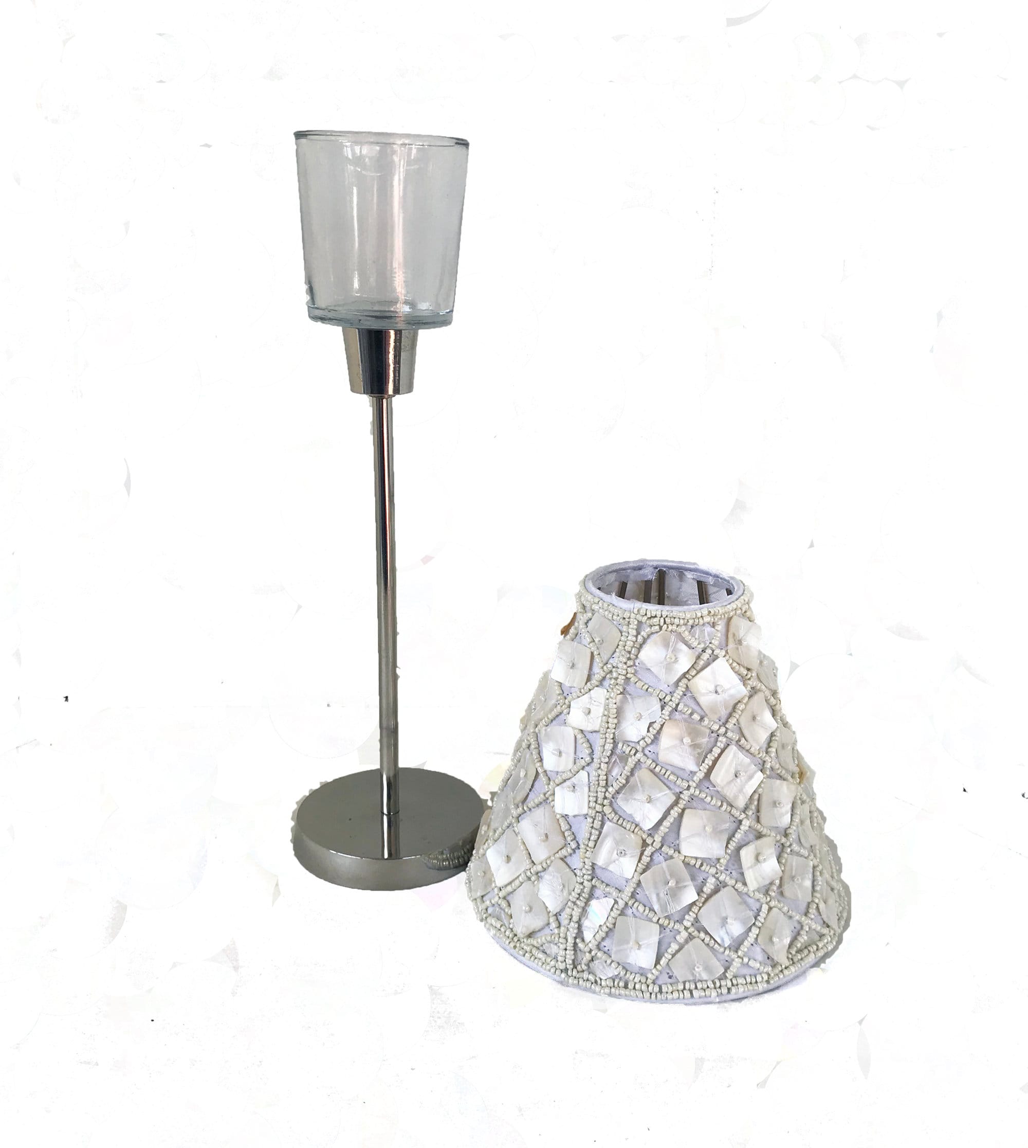 Beaded Ivory Tea Light Lamp Shade, Picture Frame, Jewelry Box, - Etsy