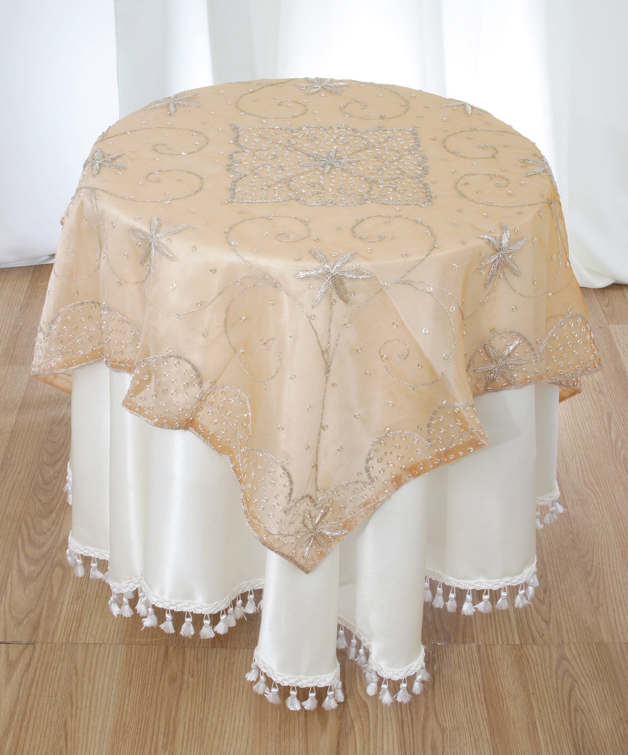 Table Topper Indian Hand Made Beaded Table Cloth 40"x40" - Etsy