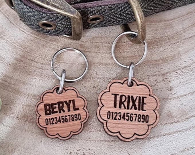 Wooden Dog Tag, Circle Dog Tag, Dog ID, Have Your People Call My People ...