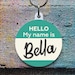Hello My Name is Dog ID Tag | Pet ID Tags | Custom Pet Tag | Dog ...