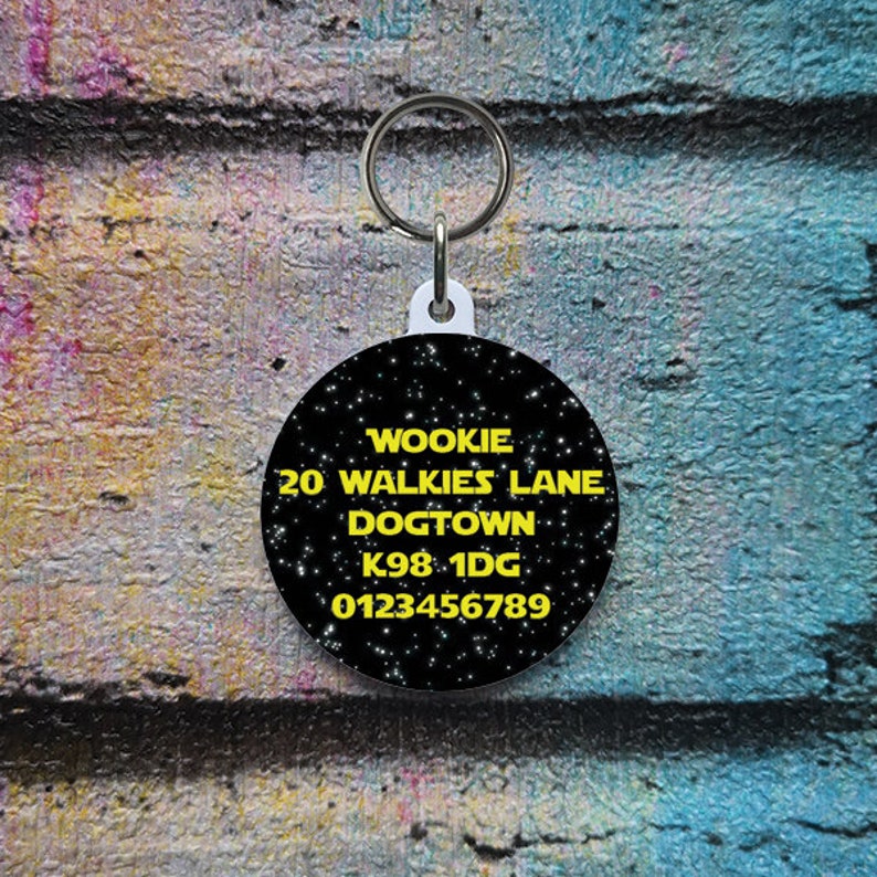 Furry Jedi Star Wars Inspired Dog ID Tag Pet ID Tags - Etsy