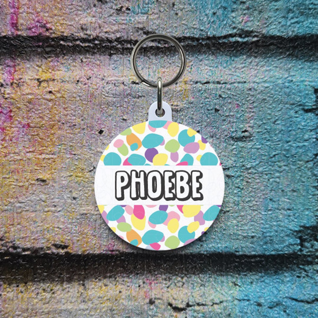 Coloured Spots Dog ID Tag Pet ID Tags Custom Pet Tag Unique Pet Tags ...