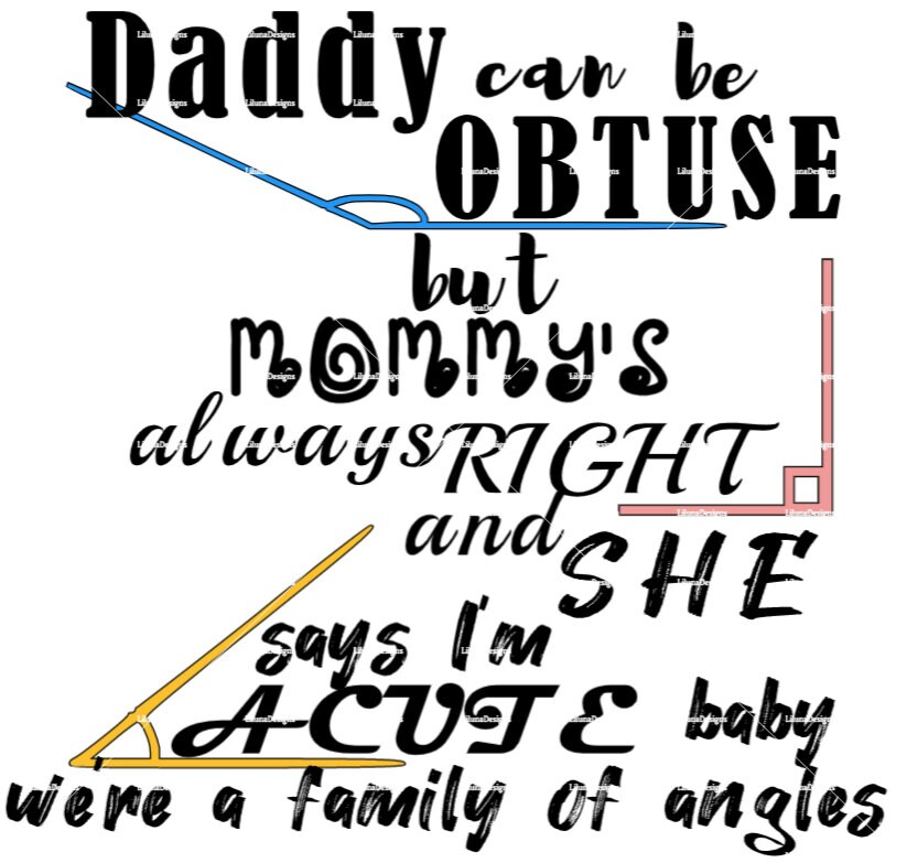 Math Geometry Onesies, Math Baby Shower, Math Baby, Daddy Obtuse, Acute ...