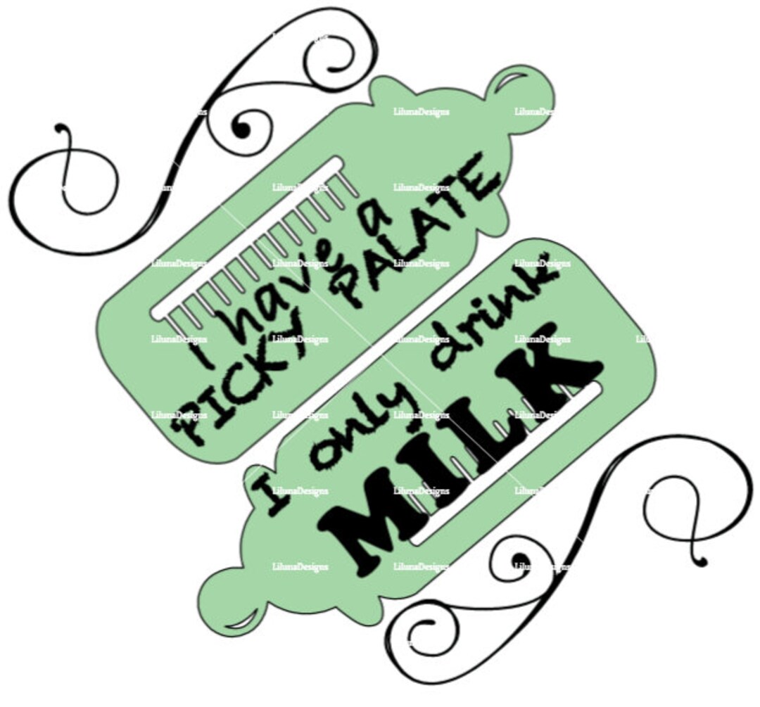 Picky Palate Milk Only Digital Download, Humor, Baby, Newborn, Bottle ...