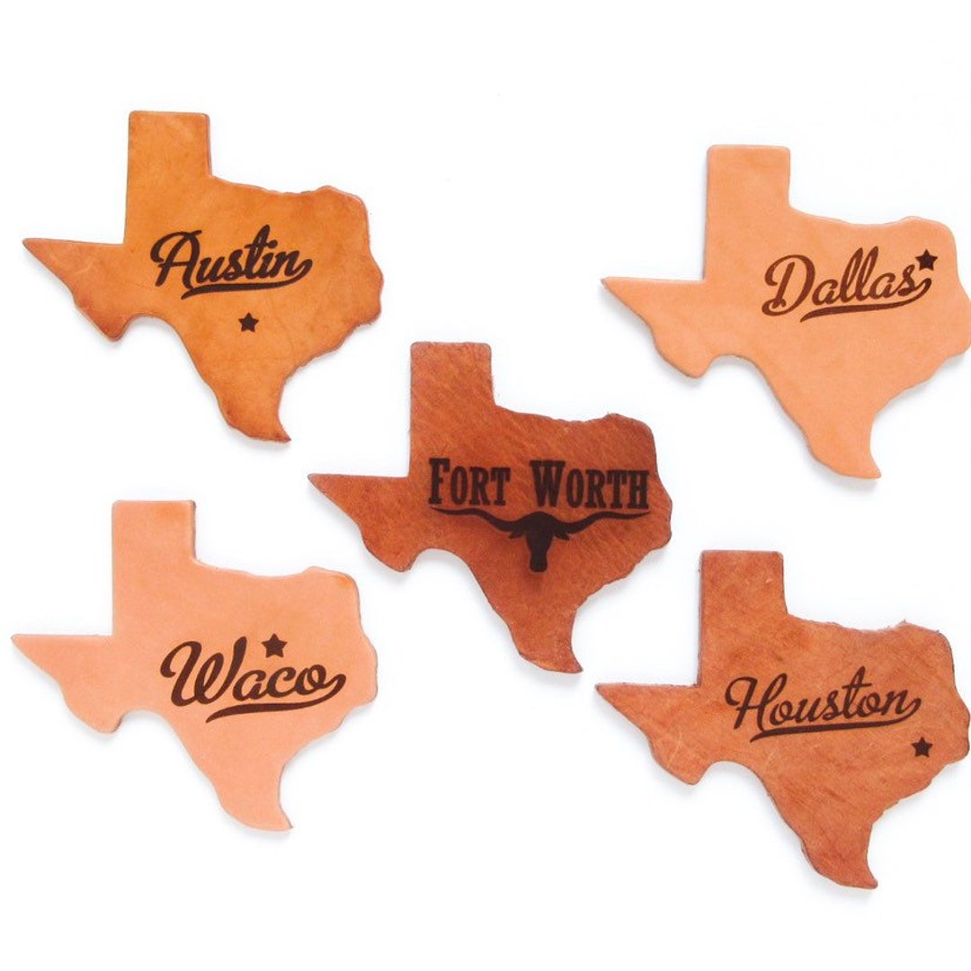 Texas Leather Coasters - Etsy