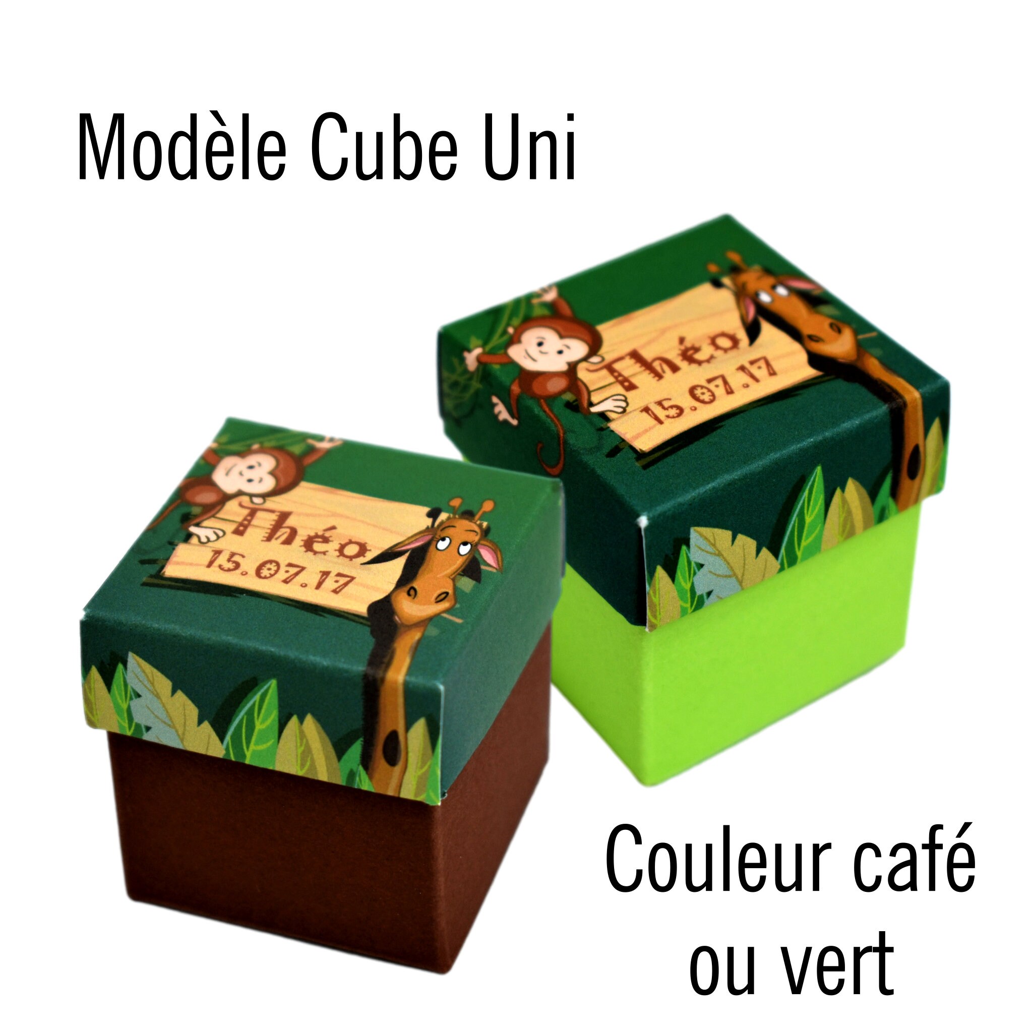 10 dozen dragees cube gift doop Jungle-zoo Originele en ...