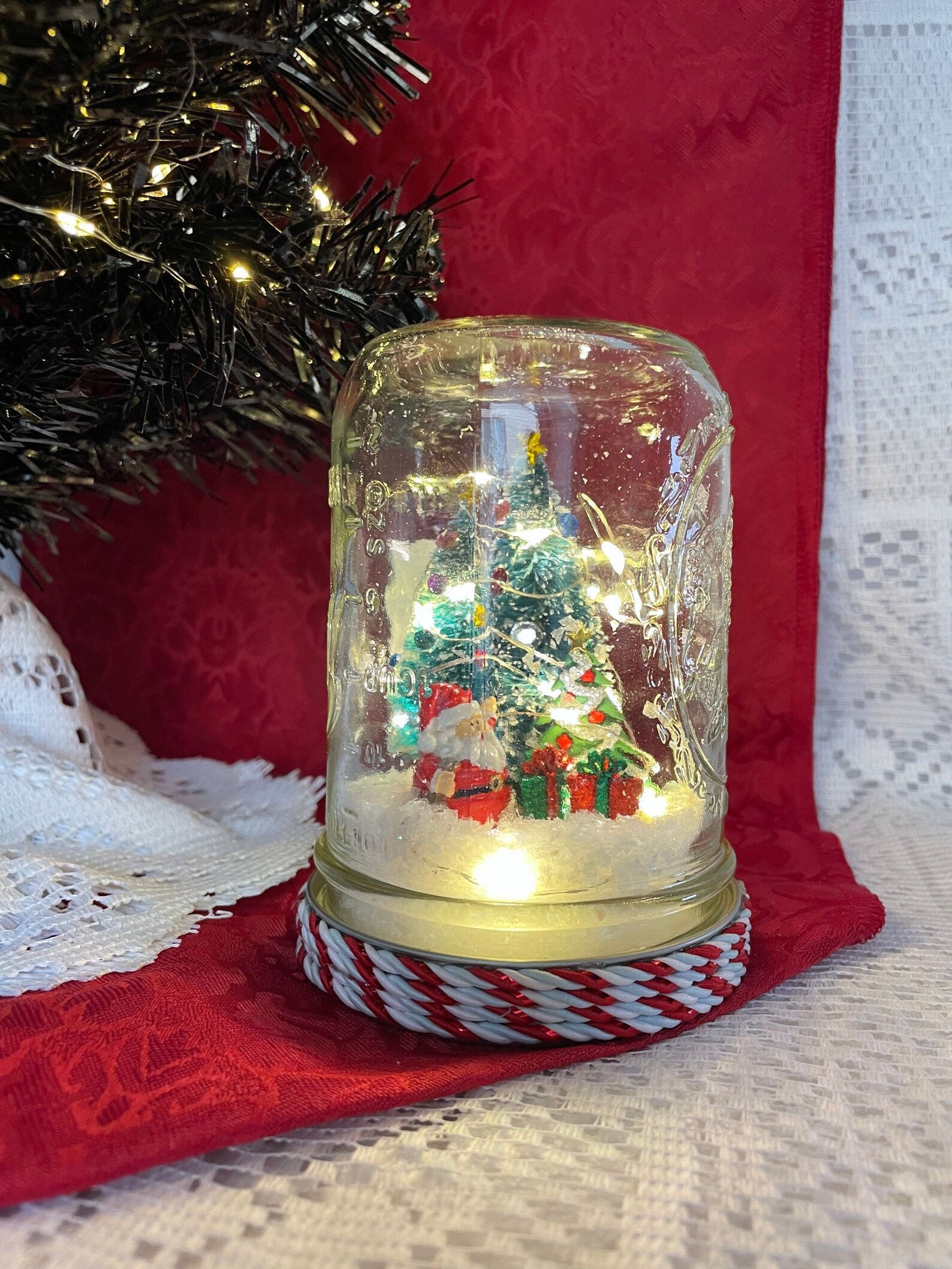 Christmas Holiday Decoration Pint Mason Jars Christmas Themed ...