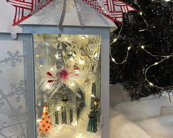 Christmas Lanterns Decorations Centerpiece Sparkly Lights for the ...