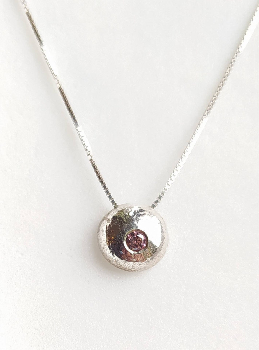 925 Silver "lux Vitae" Point of Light Necklace With Stone ~ Stone ...