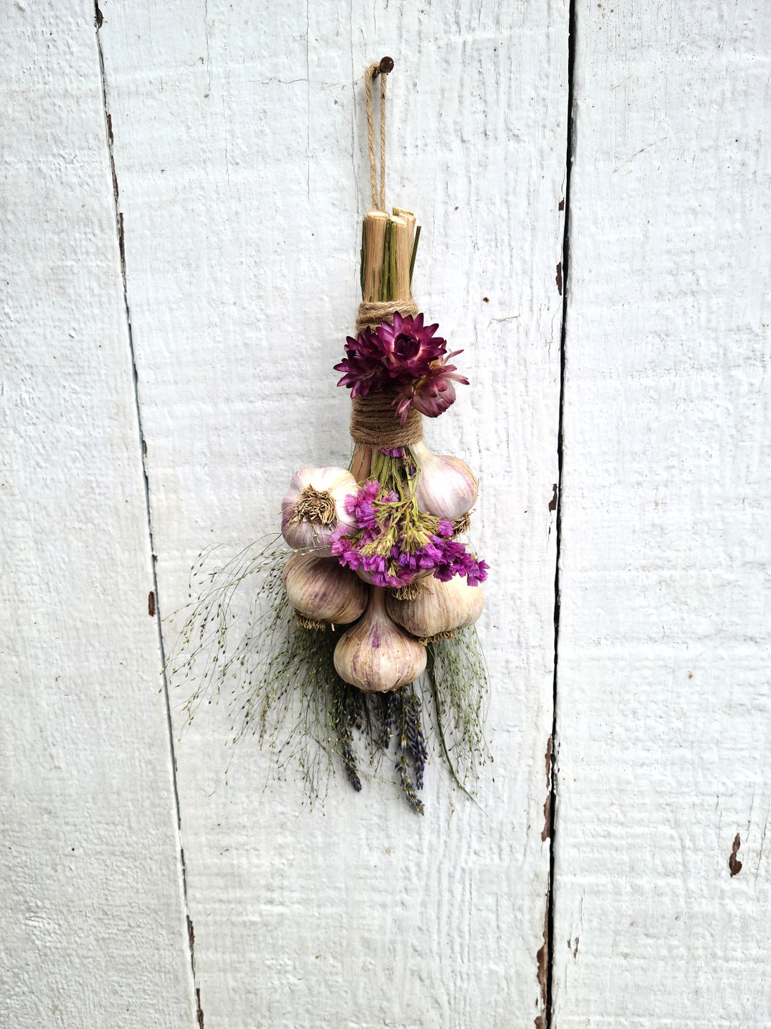 Decorative Organic Garlic Spray Bouquet 6 Carpathian Garlic - Etsy