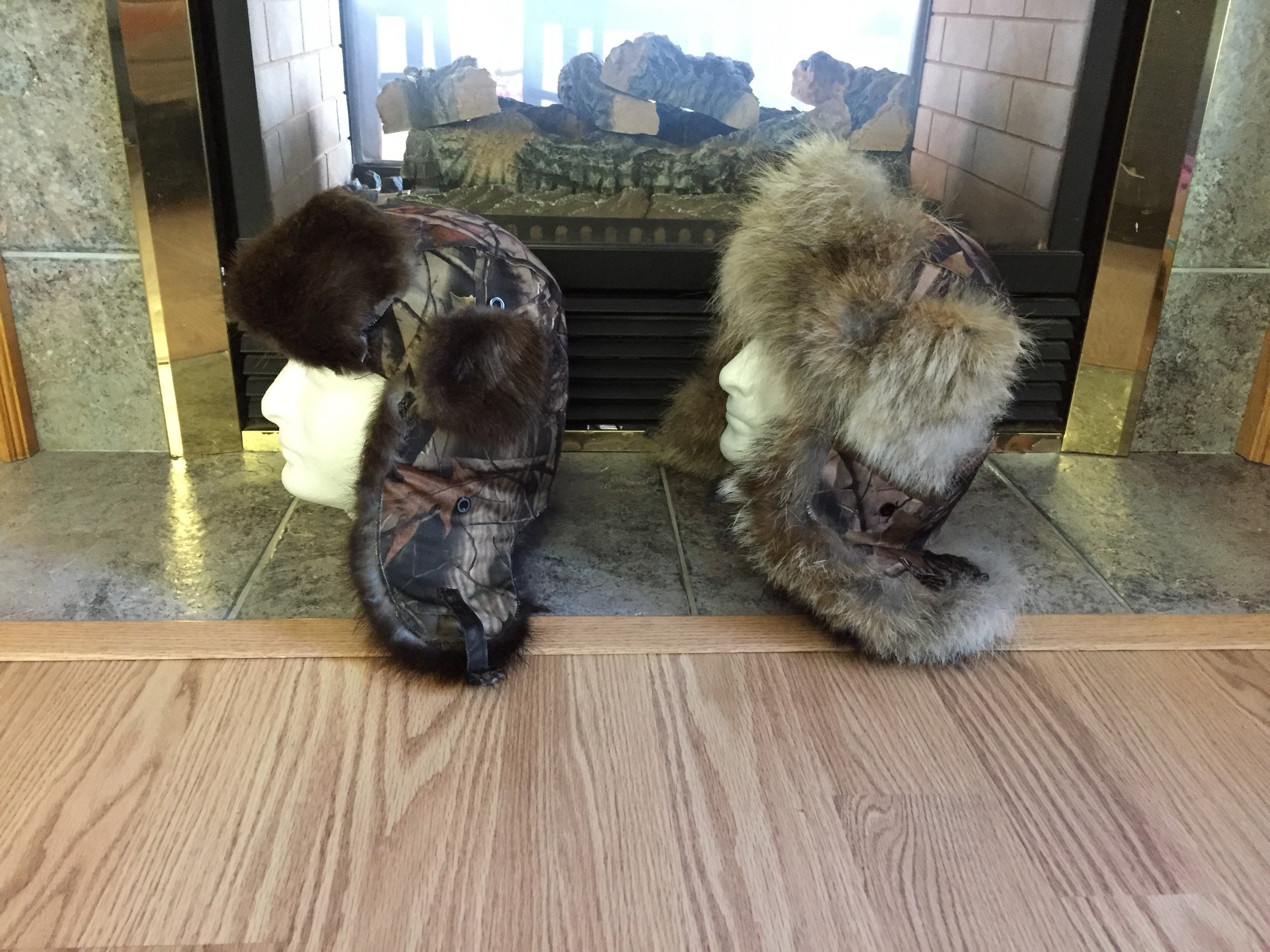 Beaver Fur or Coyote Fur and Camouflage Trapper Hat - Etsy