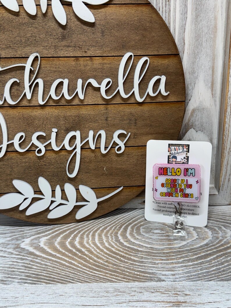 Common Sense Badge Reel, Retractable ID Holder, Nurse Badge Reel ...