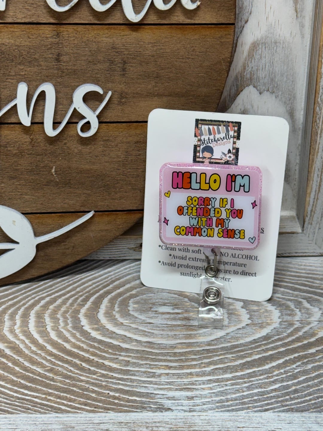 Common Sense Badge Reel, Retractable ID Holder, Nurse Badge Reel ...