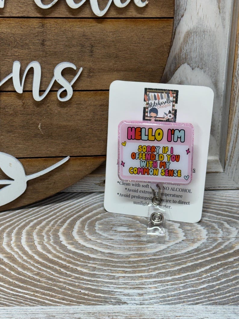 Common Sense Badge Reel, Retractable ID Holder, Nurse Badge Reel ...