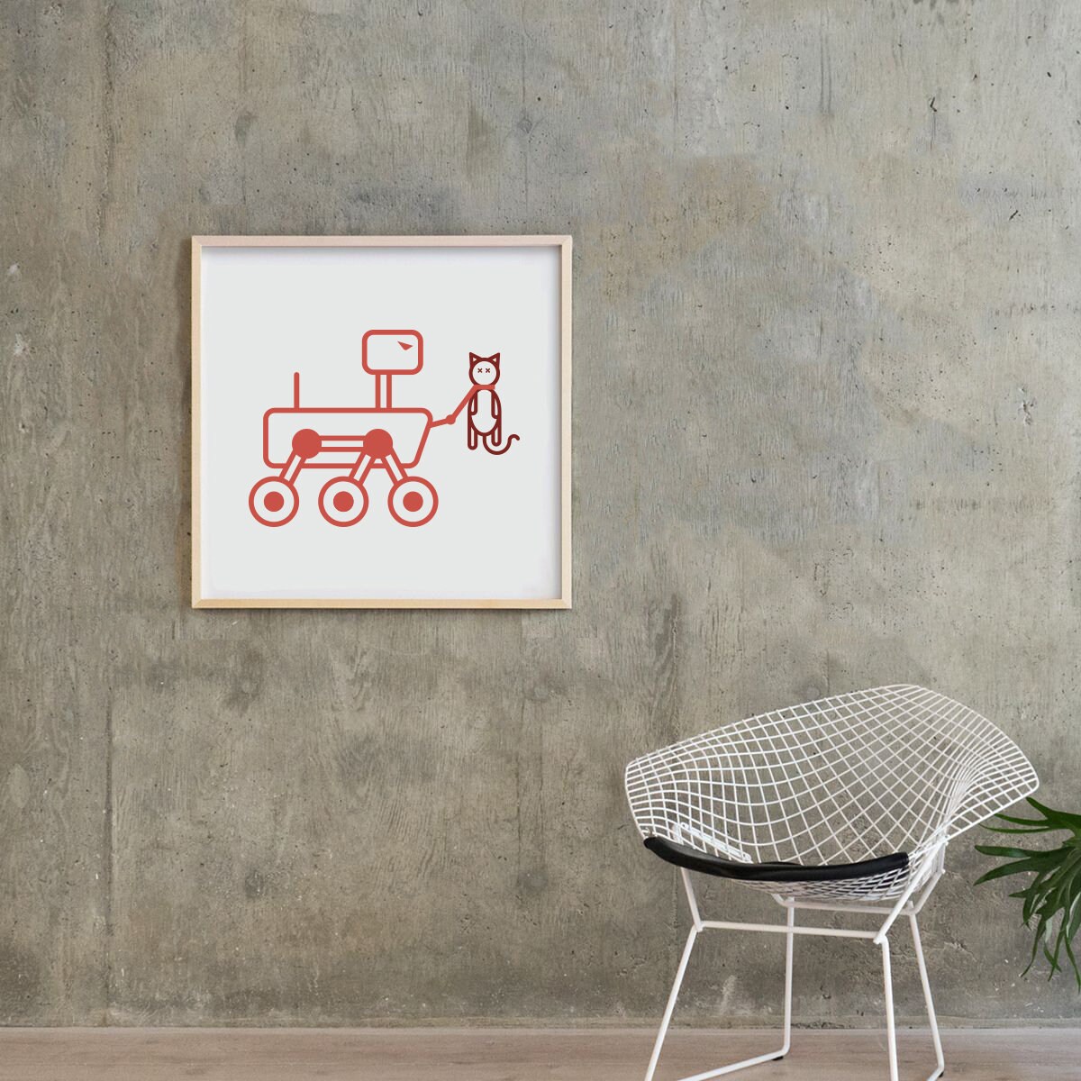 Curiosity Killed the Cat Mars-Rover Print, Curiosity, Space Wandkunst ...