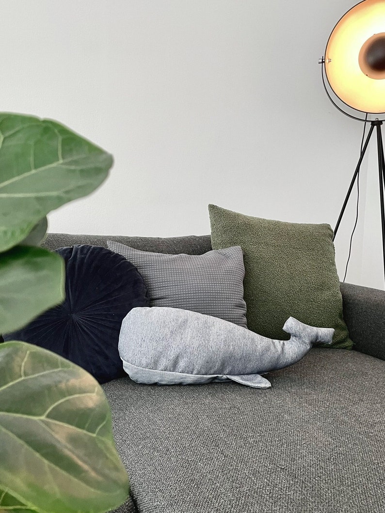 WHALE TOY With a Sustainable Story. Whale Cushion. Plush | Etsy