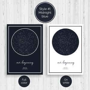 Custom Star Map | Valentine's Christmas Gift First Kiss Poster Love ...