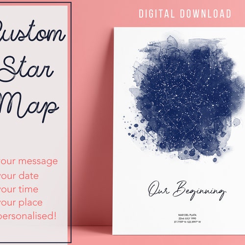 Custom Star Map Night Sky Map Our Story Personalized Custom - Etsy