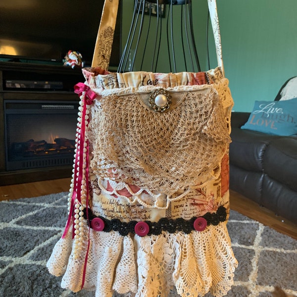 Shabby Chic Purse - Etsy