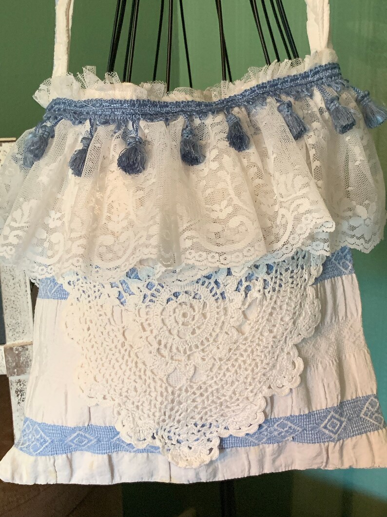 Victorian Inspired Purse Lacey Doily Handbag Tote - Etsy