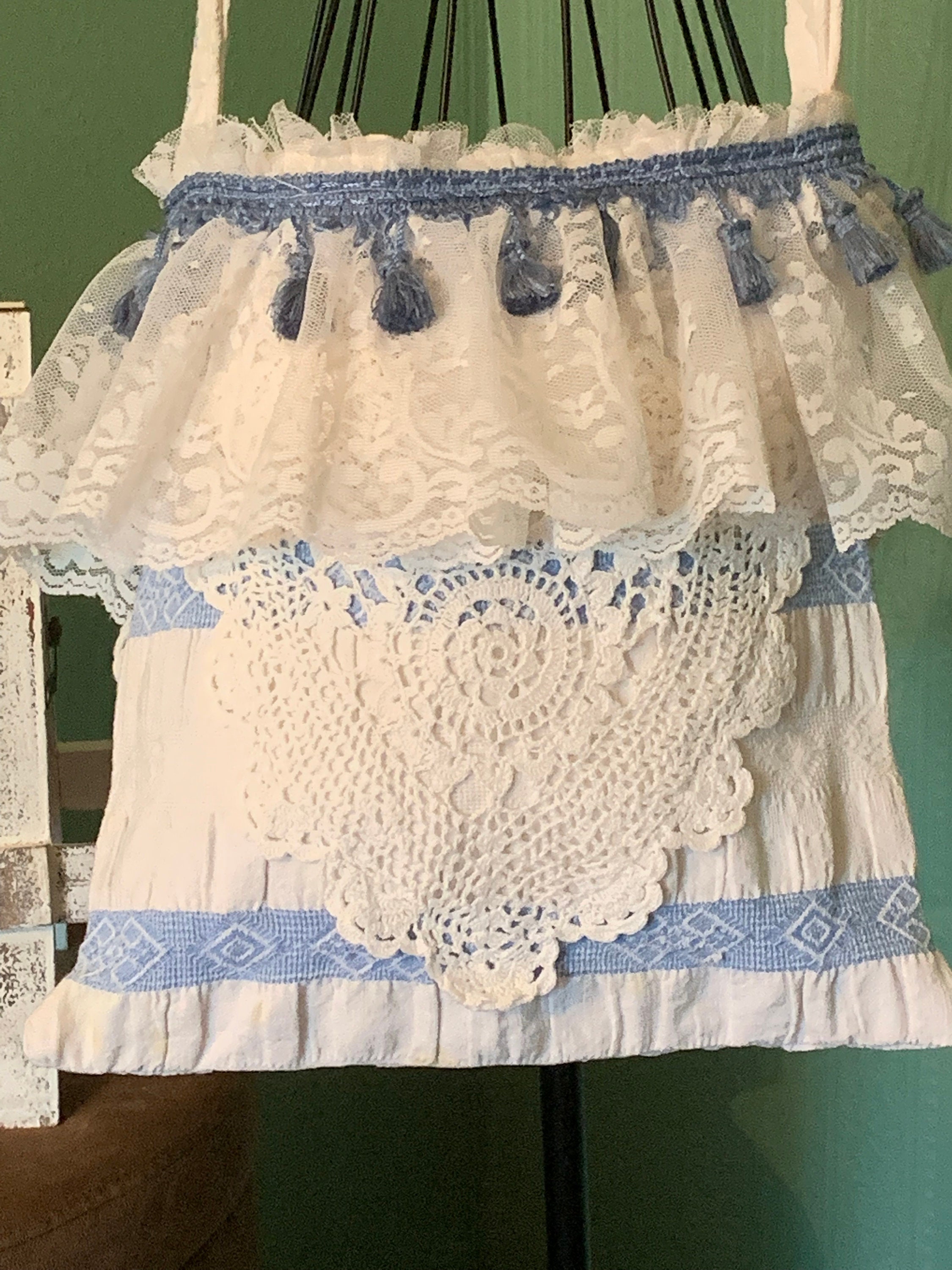 Victorian Inspired Purse Lacey Doily Handbag Tote - Etsy