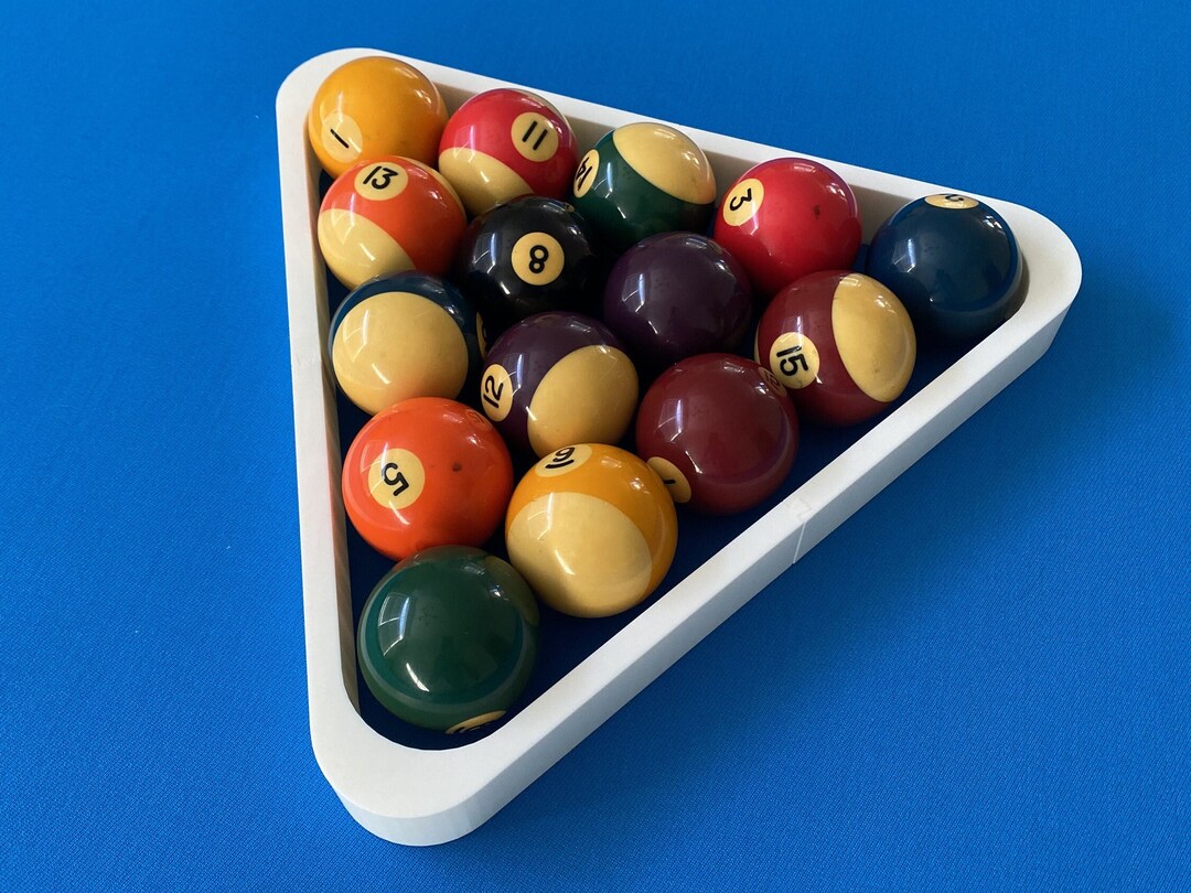 8 Ball Pool Triangle STL Files - 3 Piece Snap Together! 3D Printable ...
